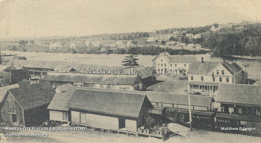 Postcard: Danforth, Maine, Looking West from Clock Tower | Railroad History