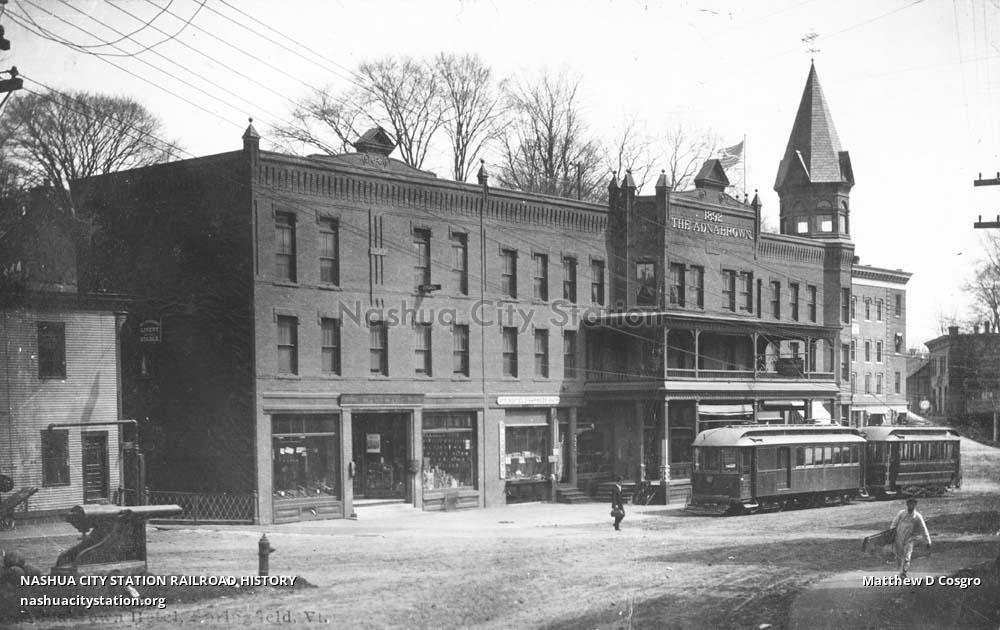 Postcard: Adnabrown Hotel, Springfield, Vermont | Railroad History