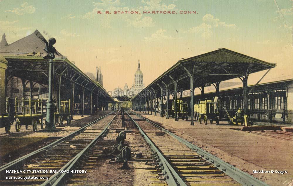 Postcard: Railroad Station, Hartford, Connecticut | Railroad History
