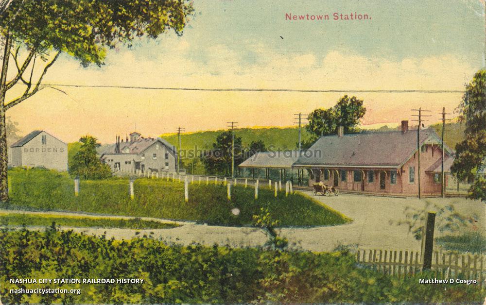 Postcard: Newtown Station | Railroad History