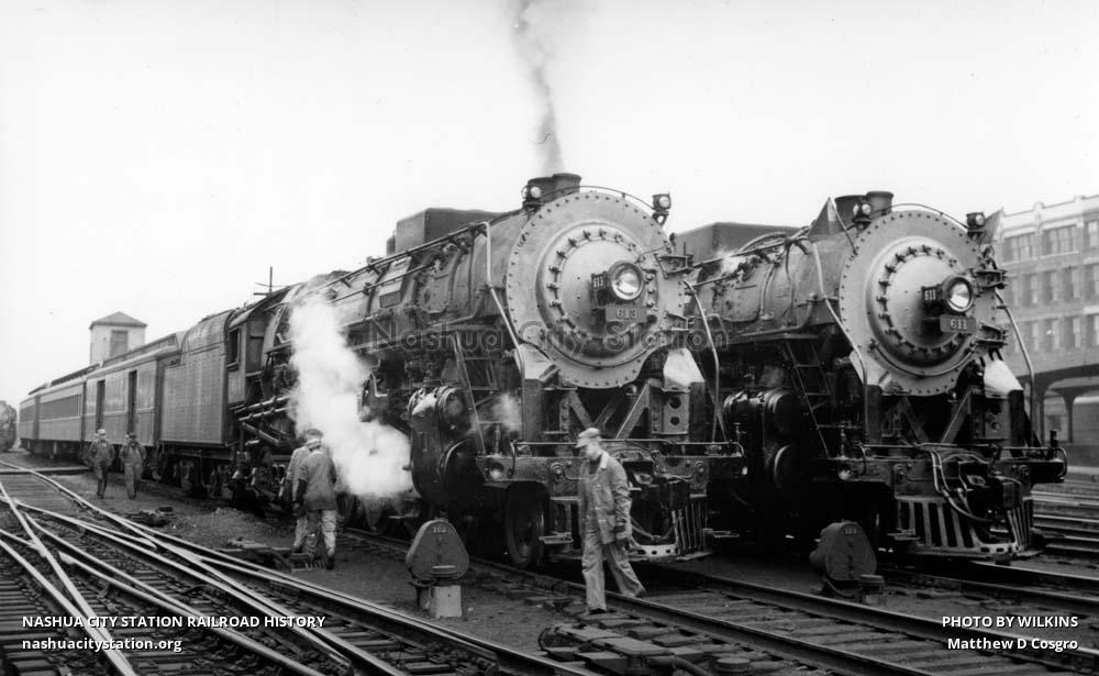 Postcard: Boston & Albany Railroad #613 and #611 at Springfield ...