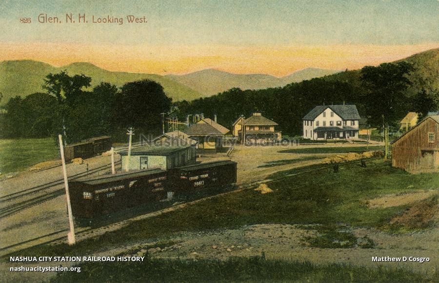 Postcard: Glen, New Hampshire Looking West | Railroad History