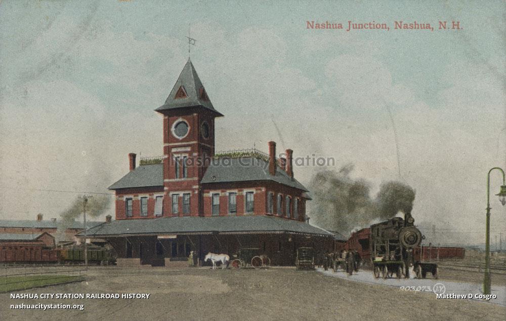 Postcard: Nashua Junction, Nashua, New Hampshire | Railroad History