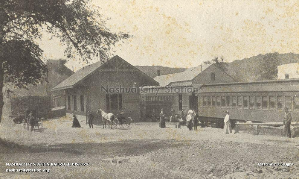 Postcard: Boston & Maine Station, Troy, New Hampshire | Railroad History