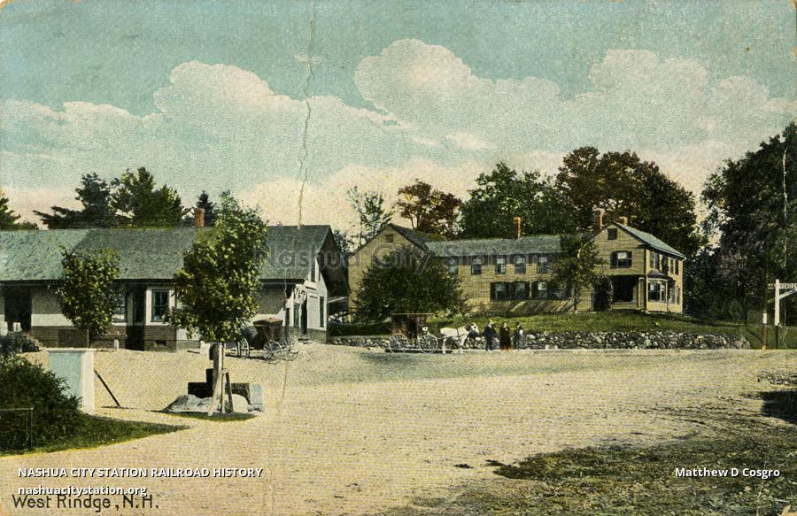 Postcard: West Rindge, New Hampshire | Railroad History
