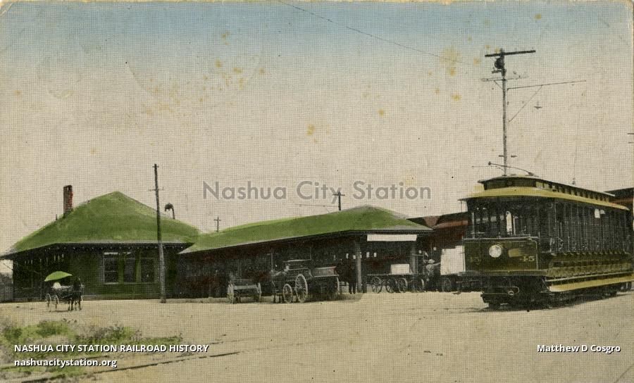 Postcard: Boston & Maine Station, Springvale, Maine | Railroad History