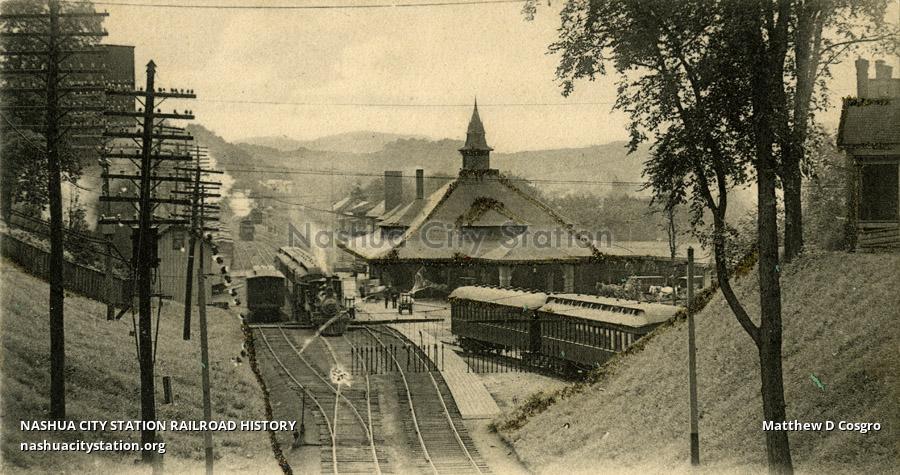 Postcard: Railroad Station, Greenfield, Massachusetts | Railroad History