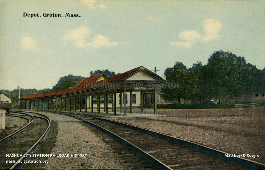 Postcard: Depot, Groton, Massachusetts | Railroad History
