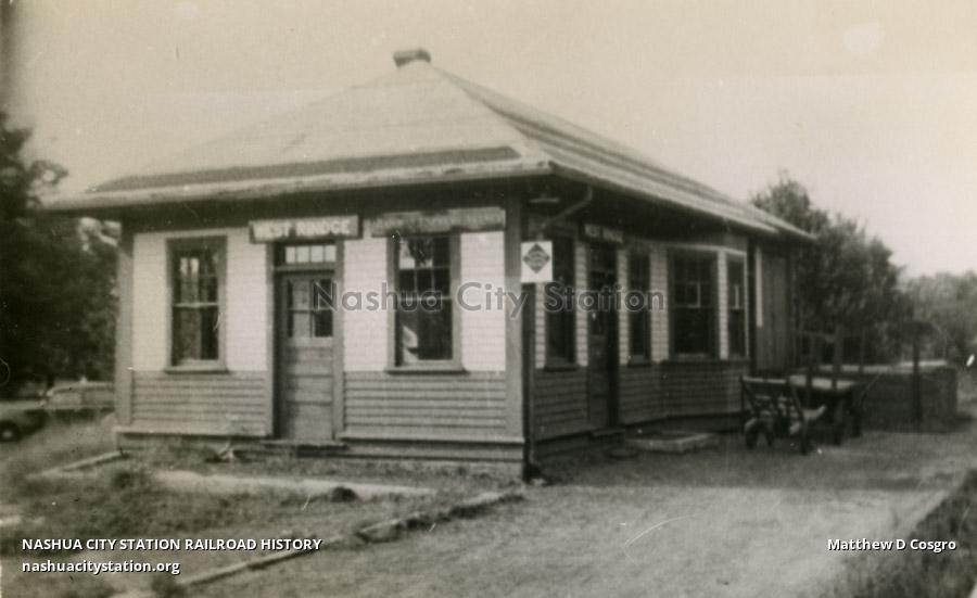 Postcard: West Rindge station | Railroad History