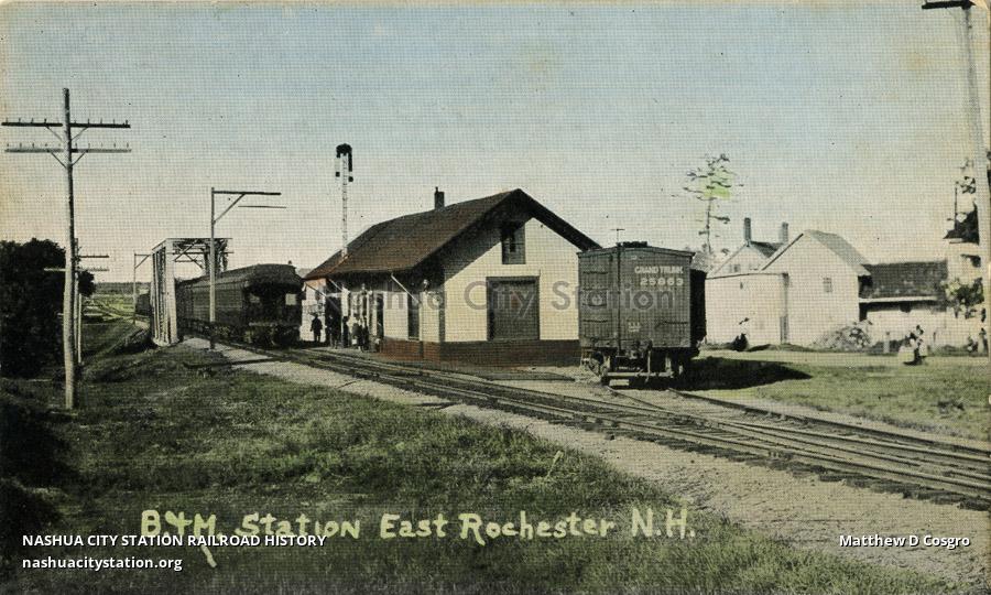 Postcard: Boston & Maine Station, East Rochester, New Hampshire ...