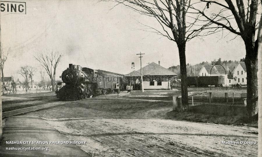 Postcard: New Boston & Maine Station, Union, New Hampshire | Railroad ...