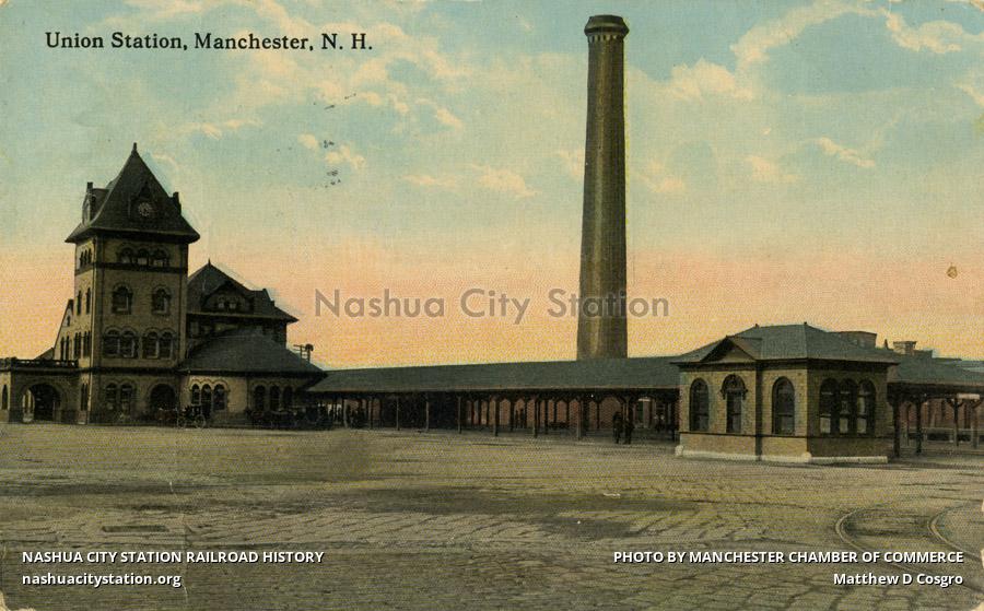 Postcard: Union Station, Manchester, New Hampshire | Railroad History