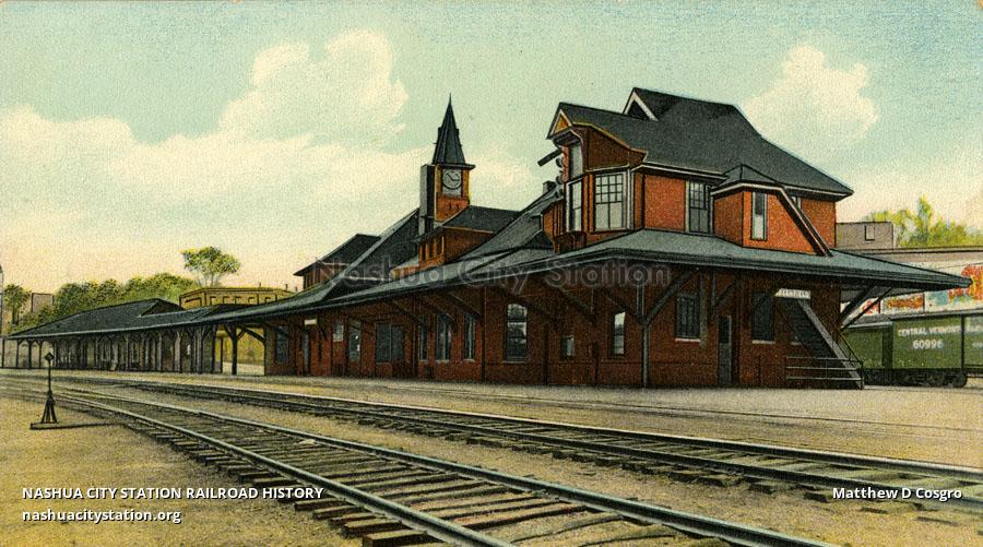 Postcard: Boston & Maine Union Passenger Station and Wood's Restaurant ...