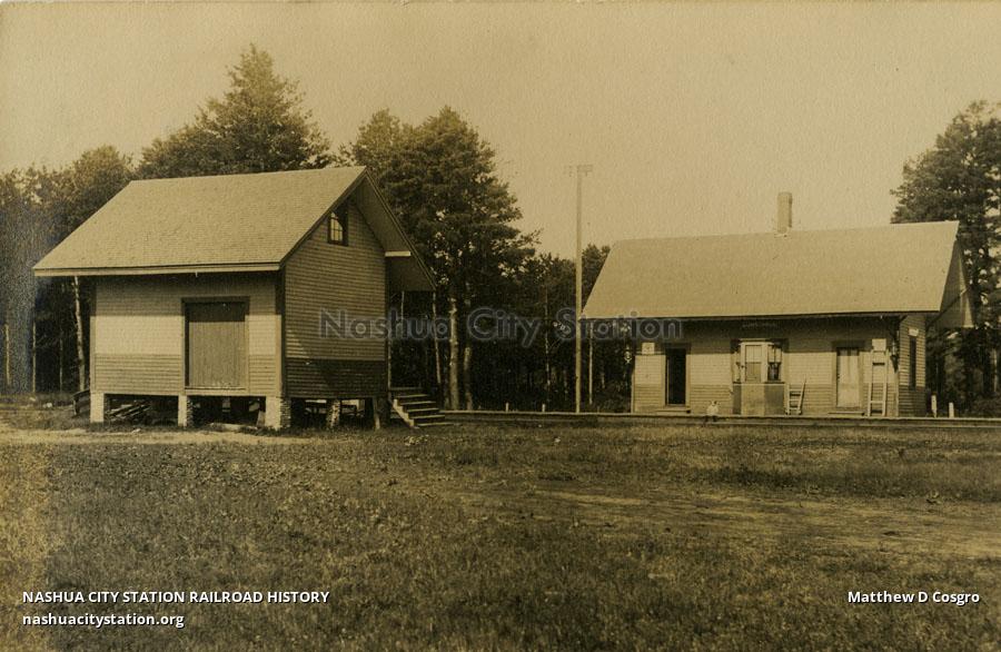 Postcard: Depot at Dunstable | Railroad History