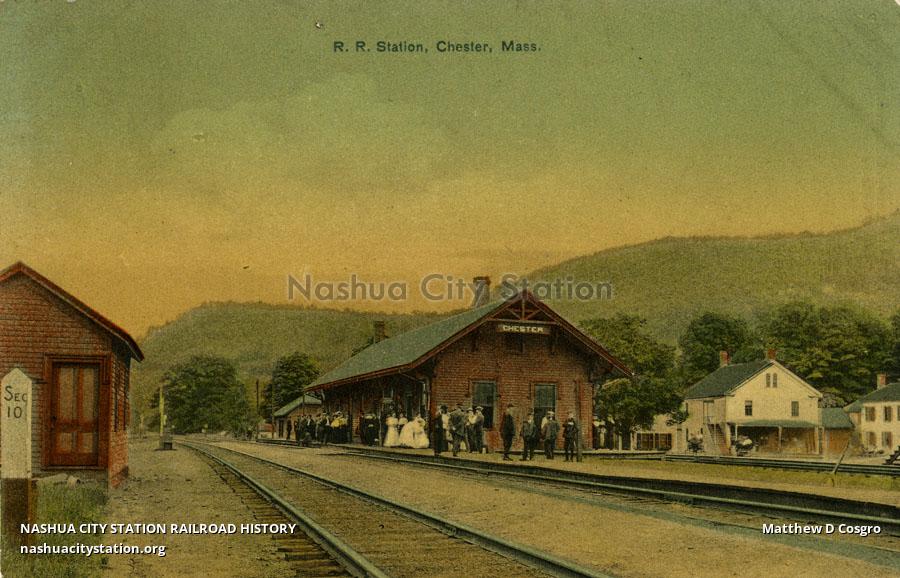 Postcard: Railroad Station, Chester, Massachusetts | Railroad History