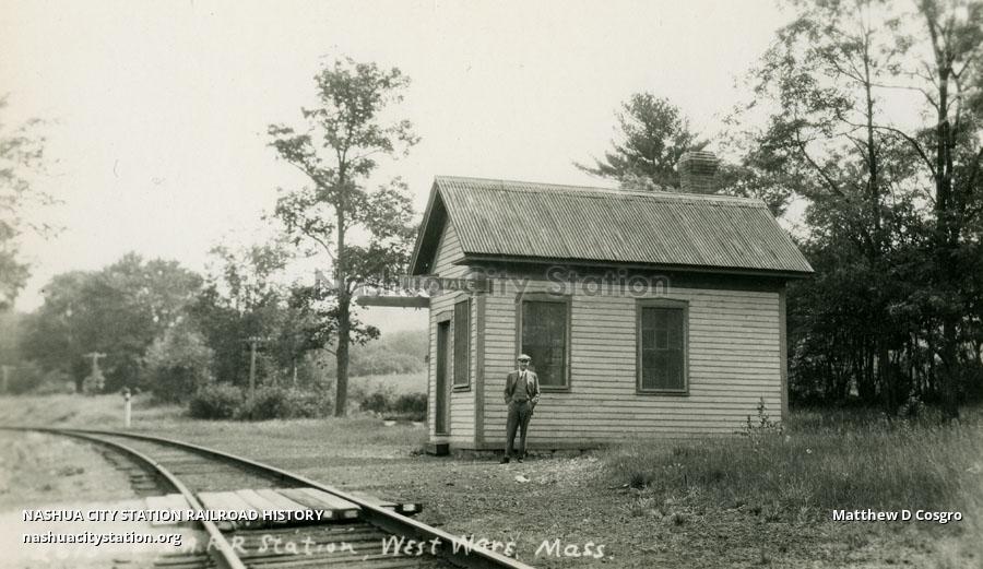 Postcard: Boston & Albany Railroad Station, West Ware, Massachusetts ...