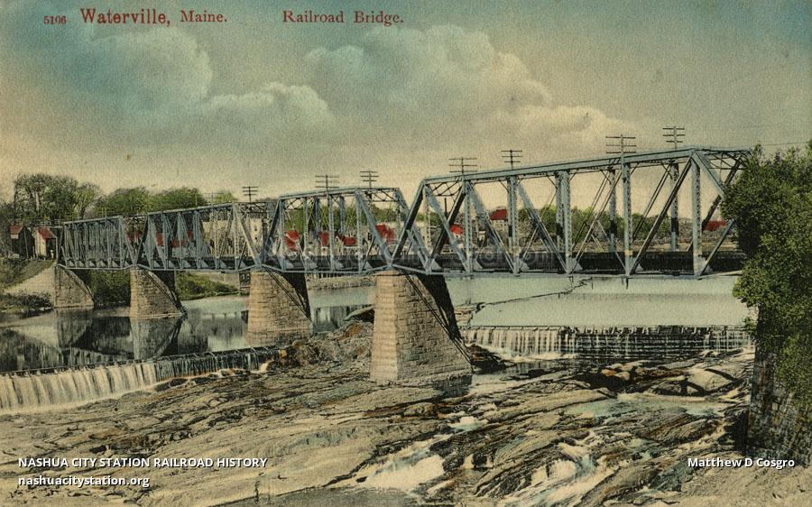 Postcard: Waterville, Maine. Railroad Bridge. | Railroad History