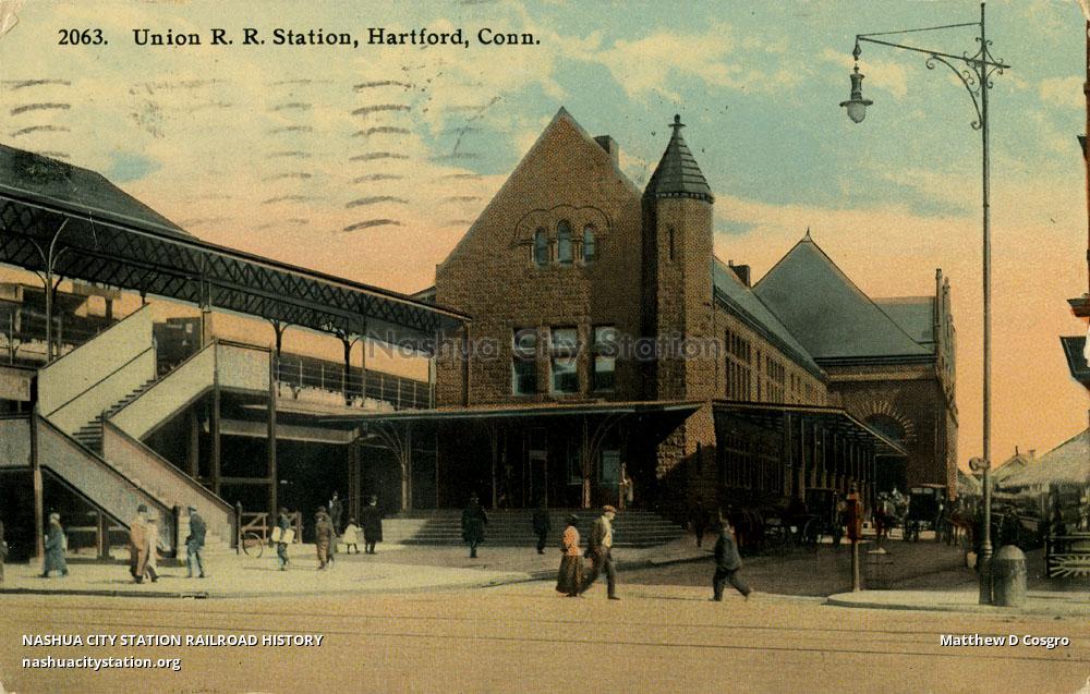 Postcard: Union Railroad Station, Hartford, Connecticut | Railroad History