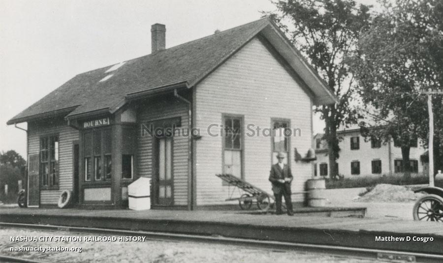 Postcard: Railroad Station, Bourne, Massachusetts | Railroad History