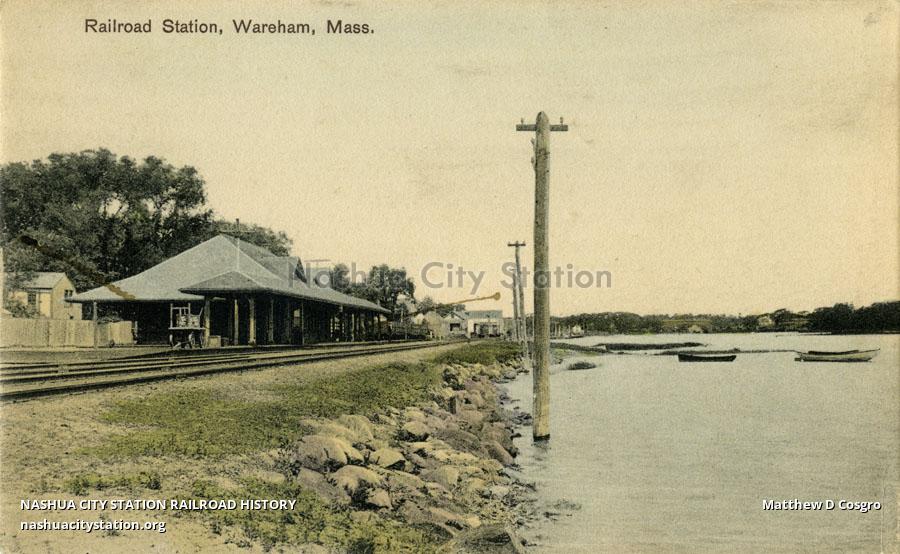 Postcard: Railroad Station, Wareham, Massachusetts | Railroad History