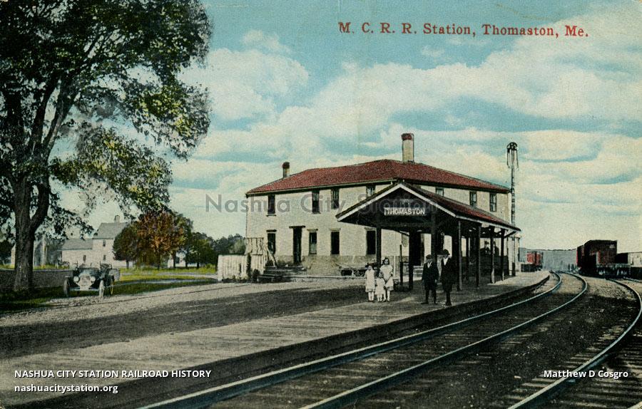 Postcard: Maine Central Railroad Station, Thomaston, Maine | Railroad ...