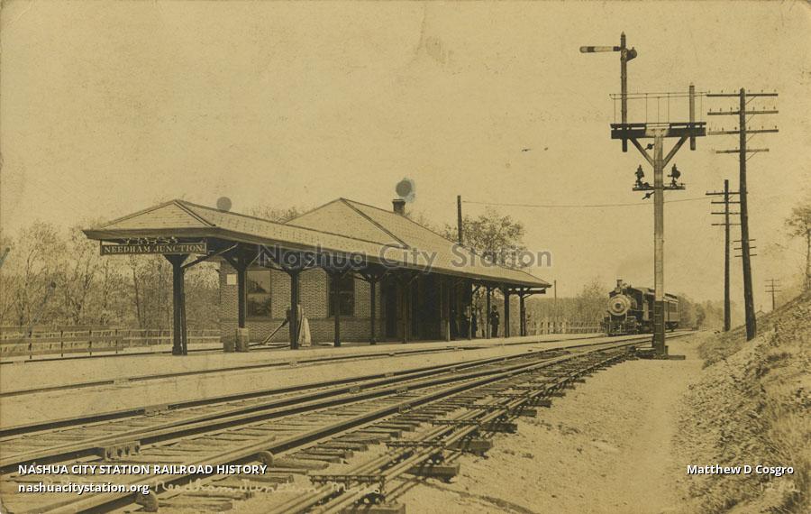 Postcard: Railroad Station, Needham Junction, Massachusetts | Railroad ...