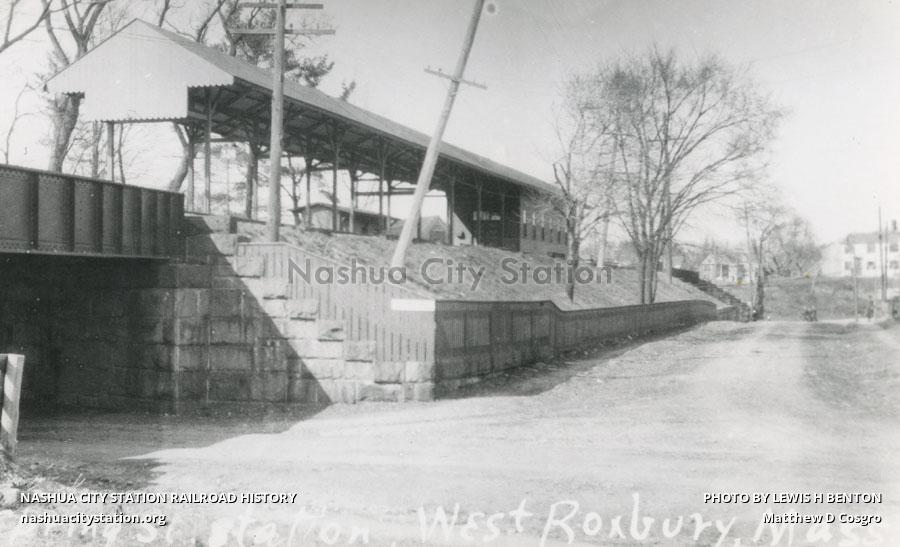 Postcard: Spring Street Station, West Roxbury, Massachusetts | Railroad ...