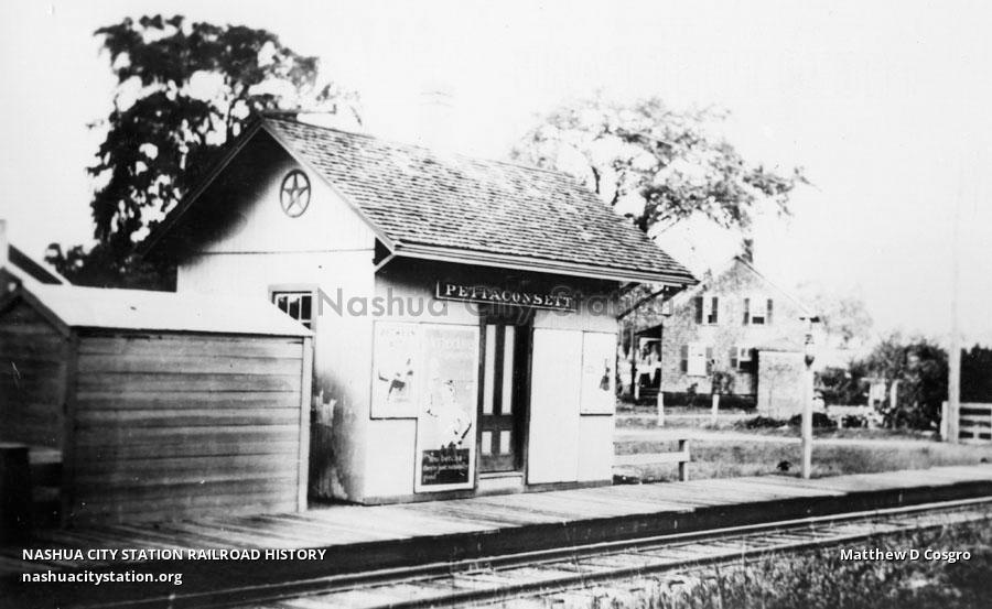 Postcard: Railroad Station, Pettaconsett, Cranston, Rhode Island ...