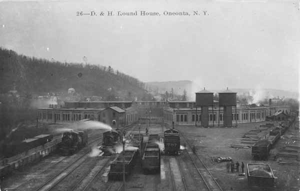 Postcard: Delaware & Hudson Round House, Oneonta, New York | Railroad ...
