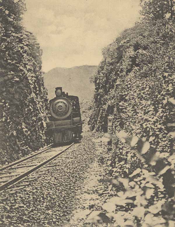 Postcard: Bolton Notch, Connecticut, Entering the Cut | Railroad History