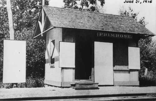 Postcard: Railroad Station, Primrose, Rhode Island | Railroad History