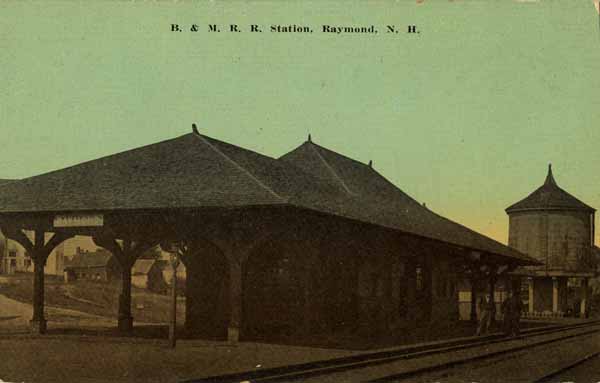 Postcard: Boston & Maine Railroad Station, Raymond, New Hampshire ...