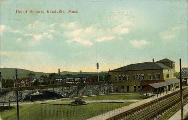 Postcard: Depot Square, Readville, Massachusetts | Railroad History