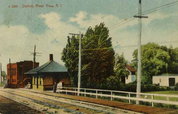 Postcard: Station, River View, Rhode Island | Railroad History