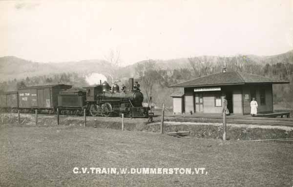 Postcard: Central Vermont train, West Dummerston, Vermont | Railroad ...
