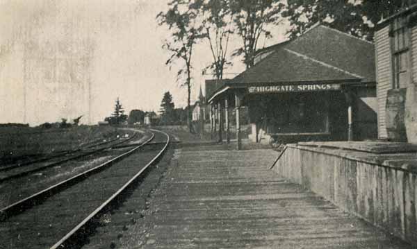 Postcard: Central Vermont Railroad Station at Highgate Springs, Vermont ...