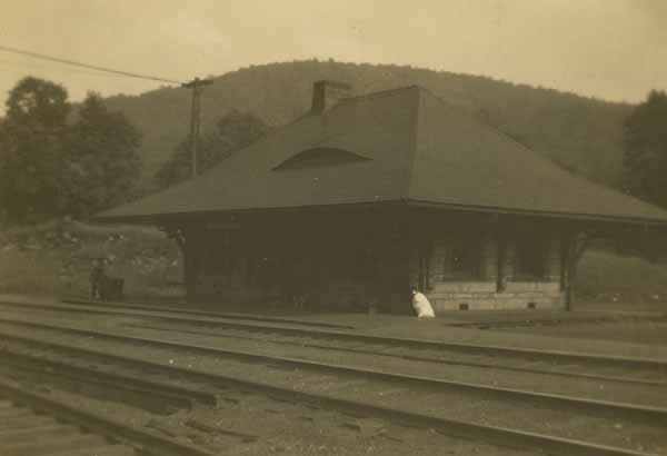 Postcard: Railroad Station, Middlefield, Massachusetts | Railroad History